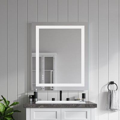 36"x 30" Organnice Frameless Anti-fog Bathroom Vanity Mirror With ...