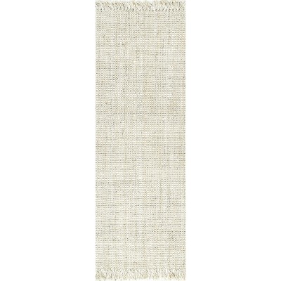 Nuloom Daniela Farmhouse Chunky Jute Area Rug, Runner 2' 6" X 12', Off ...