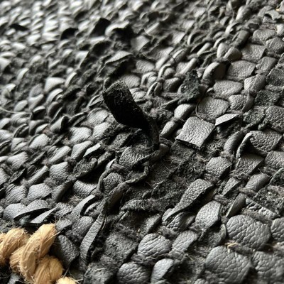 Vintage Leather Vtl801 Hand Woven Area Rug - Black/natural - 3'x5 ...