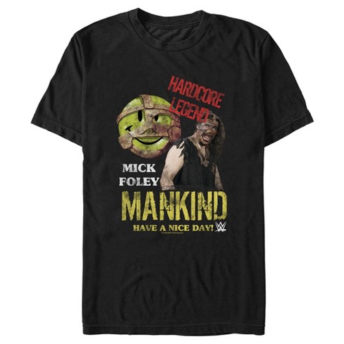 Men's Wwe Mick Foley Mankind Have A Nice Day T-shirt - Black - Medium ...