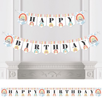 Big Dot Of Happiness Gnome Birthday - Happy Birthday Party Bunting ...