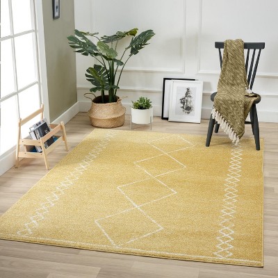 Luxe Weavers Moroccan Geometric Area Rug, Yellow 9x12 : Target
