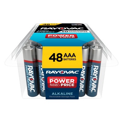 Rayovac High Energy 48pk AAA Batteries – Alkaline Battery : Target