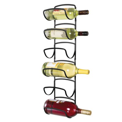 Sunnydaze Modern 6-bottle Triangular Wine Rack - Indoor Steel Wire ...
