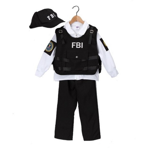 Dress Up America Fbi Costume For Kids - Police Costume Set - Medium ...