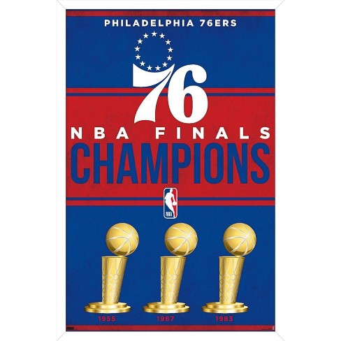 Trends International Nba Philadelphia 76ers - Champions 23 Framed Wall ...
