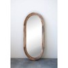 Storied Home Oval Wood Framed Wall Mirror Natural : Target