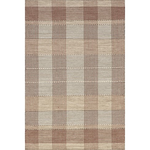 Emily Henderson X Rugs Usa - Oregon Plaid Wool Indoor Area Rug, 5' X 8 ...
