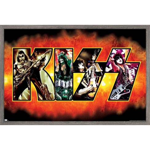 Trends International Kiss - Image Logo Framed Wall Poster Prints : Target