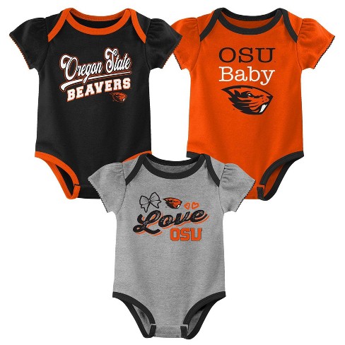 Ncaa Oregon State Beavers Infant Girls' 3pk Bodysuit : Target