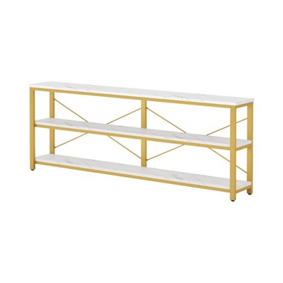 Set Of 2 Contemporary Console Tables Gold - Olivia & May: Sturdy Iron ...