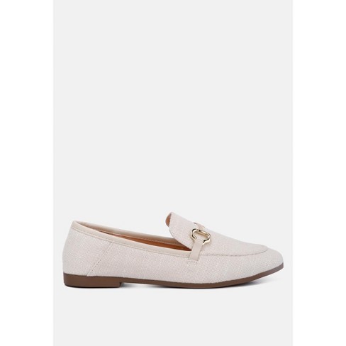 London Rag Womens Bexley Horsebit Embellished Canvas Loafers 6 : Target