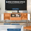 Fluted TV Stand for 65 Inch TV, Mid-Century Modern Entertainment Center ...