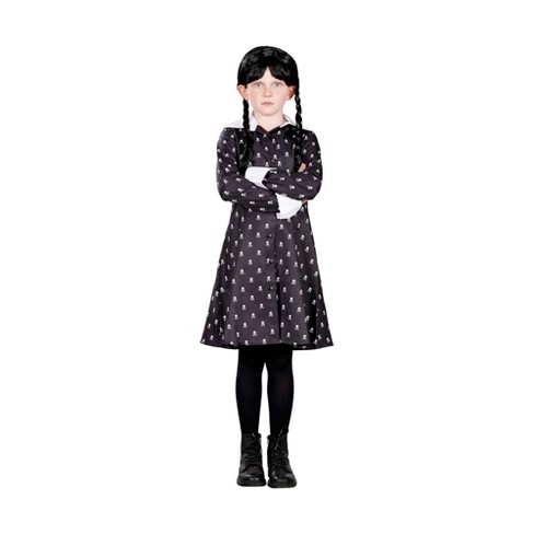 Angels Costumes Wednesday Inspired Gothic Girl Skull Dress Child ...
