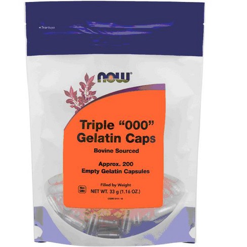 Now Foods Triple "000" Gelatin Caps 200 Ct : Target
