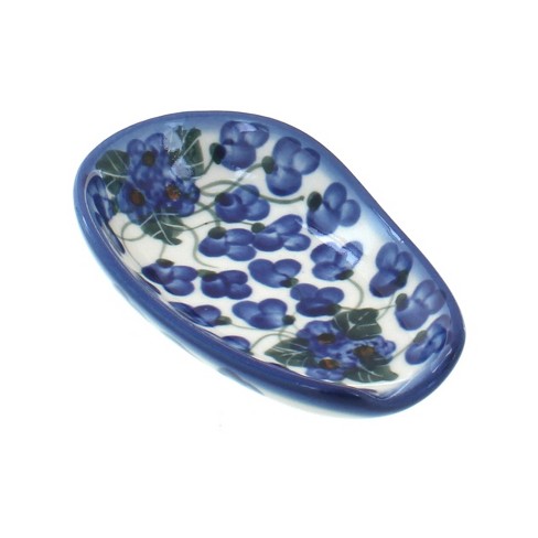 Blue Rose Polish Pottery Royal Vine Small Spoon Rest : Target