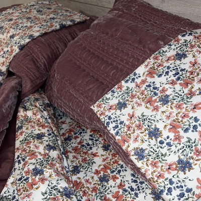 Full/queen Boho Lofty Velvet Quilt Purple - Threshold™ : Target