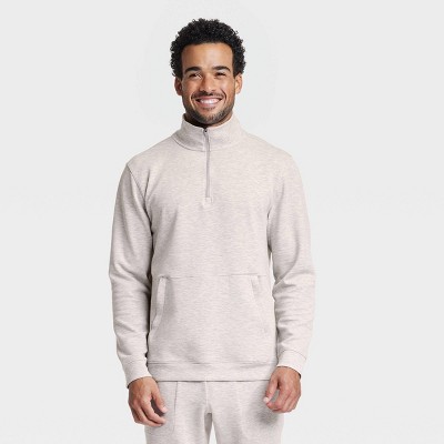 Men's Mesh Spacer 1/2 Zip Top - All In Motion™ Heathered Gray S : Target