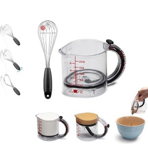 Dreamfarm Upcup Adjustable Measuring Cup & Flisk Set – Tritan ...
