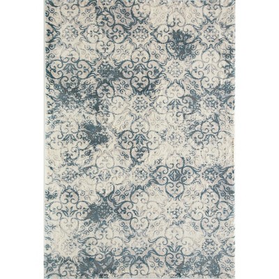 Rugs America Windsor Bh350a Blue Fleur Transitional Blue Area Rug For ...