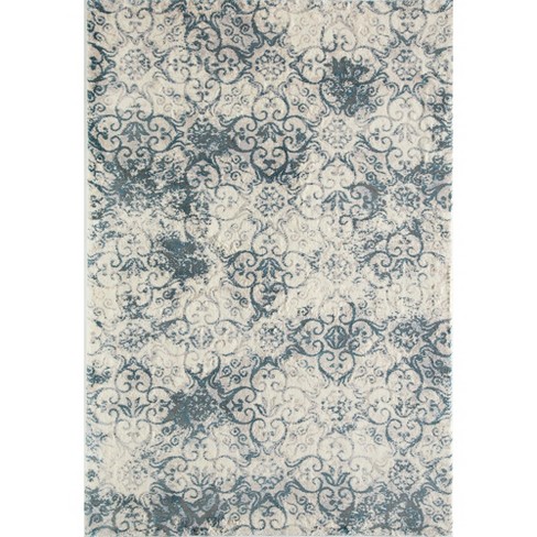 Rugs America Windsor Bh350a Blue Fleur Transitional Blue Area Rug For ...