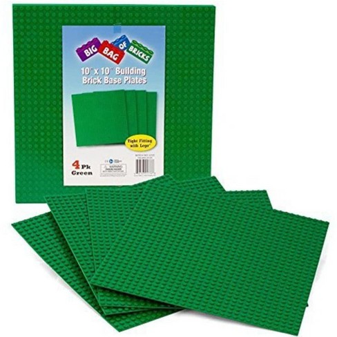 Big Bag Of Bricks Large Green Building Plates 10"x10", 4 Pack : Target