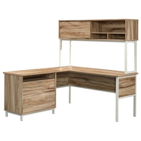 Portage Park Computer Hutch Kiln Acacia - Sauder: Office Hutch With ...