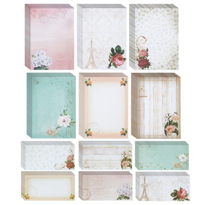 Paper Junkie 90 Piece Vintage Letter Writing Paper Set (60 Floral ...