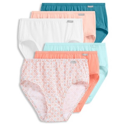 Jockey Women's Elance Hipster - 6 Pack 6 Peach Garden Geo/echo Blue ...