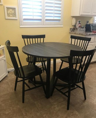 Centiar Round Dining Room Table Gray/black - Signature Design By Ashley ...
