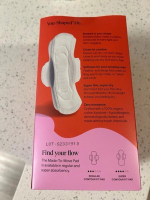 Cora Made-to-move Regular Pads With Wings Organic Cotton Topsheet Ultra ...