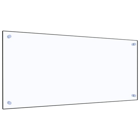 Vidaxl Kitchen Backsplash Transparent 35.4 In.x15.7 In. Tempered Glass ...