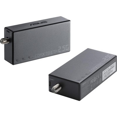 Refurbished: ASUS 2.5Gbps Ethernet Over Coax Adapter (MA-25 2 Pack ...