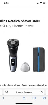 Philips Norelco Wet & Dry Men's Rechargeable Electric Shaver 3600 ...