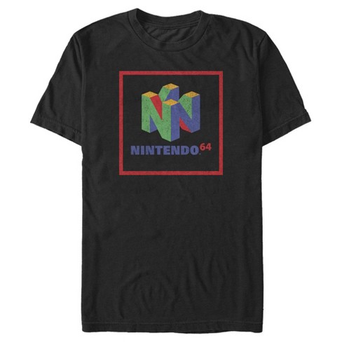 Men's Nintendo Classic N64 Logo Frame T-shirt - Black - 4x Large : Target