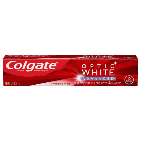 Colgate Optic White Advanced Teeth Whitening Toothpaste Sparkling White ...