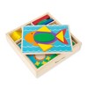 Melissa & Doug Beginner Wooden Pattern Blocks Educational Toy With 5 Double-sided Scenes And 30 ...