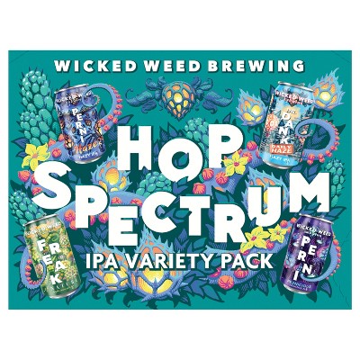 Wicked Weed Hop Spectrum Variety Pack 12pk/12 Fl Oz Cans : Target