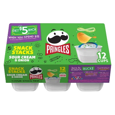 Pringles Snack Stacks Sour Cream & Onion Potato Crisps Chips - 8.8oz ...