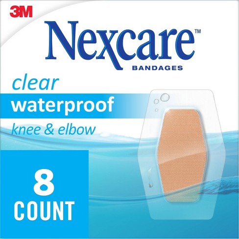 Nexcare Waterproof Bandages Knee And Elbow, Clear, 2 3/8 In X 3 1/2 In ...