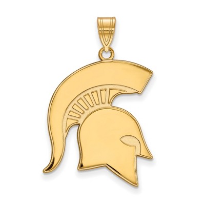 Black Bow Jewelry 14k Yellow Gold Michigan State Spartans Ncaa Extra ...
