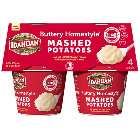Idahoan Gluten Free Buttery Homestyle Microwavable Mashed Potato Cups ...
