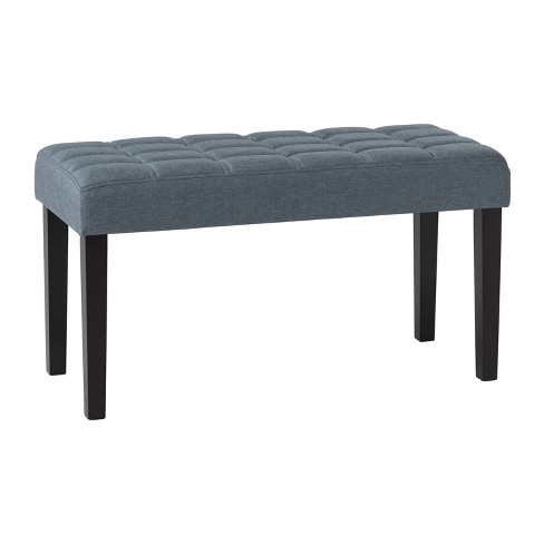 California Fabric Tufted Bench Light Blue - Corliving : Target