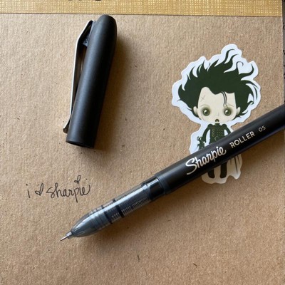 Sharpie Roller 4pk Rollerball Gel Pens 0.7mm Black Ink : Target