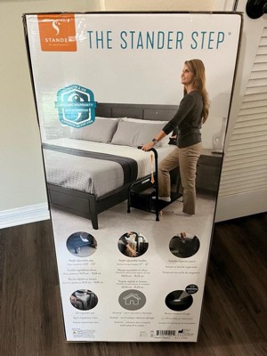 Stander Step Stool, Heavy Duty Bed Step With Adjustable Hand Rails : Target