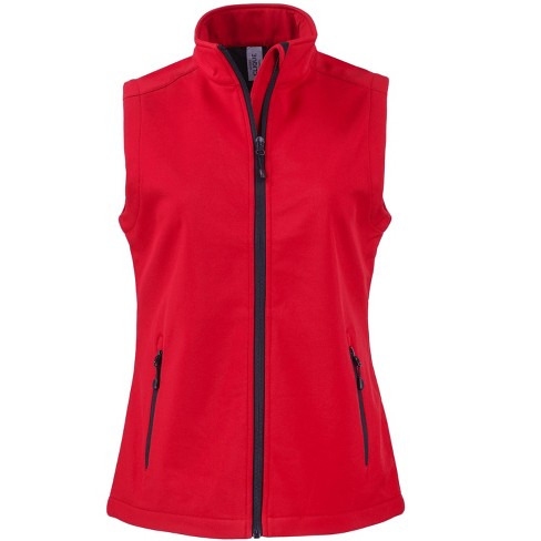 Clique Tempo Eco Stretch Full Zip Womens Softshell Vest - Red/black ...