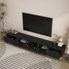 Modern LED TV Stand Entertainment Center with 16-Color Lighting Effects ...