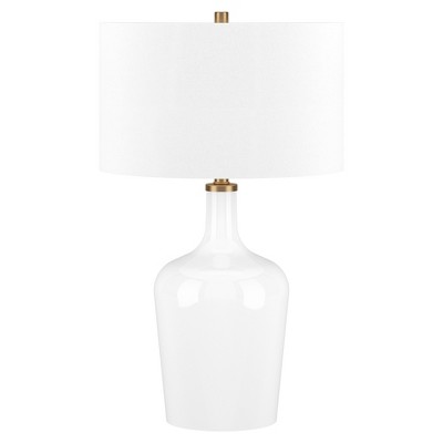Hudson & Canal 27" Tall Ceramic Table Lamp With Fabric Shade Matte ...