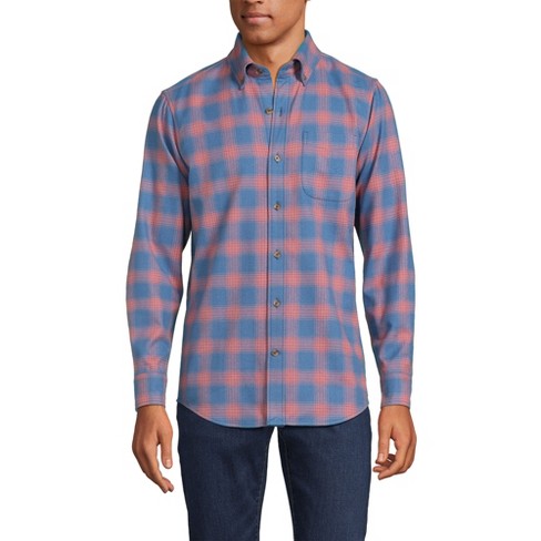 Lands' End Men's Tall Traditional Fit Flagship Flannel Shirt - X Large ...