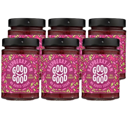 Good Good Raspberry Jam No Sugar Added - Case Of 6/12 Oz : Target